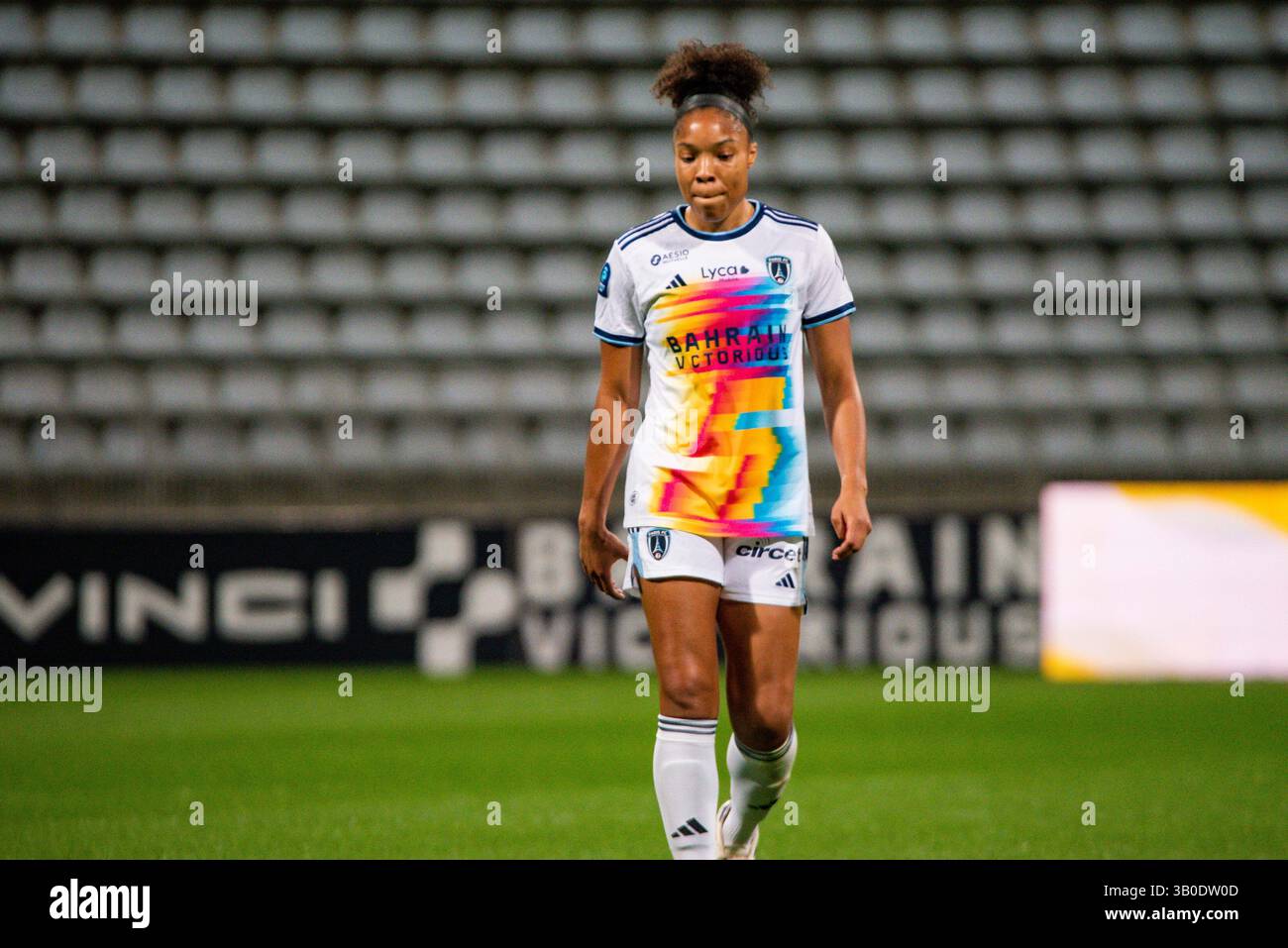Deja Davis of Paris FC during the Women's French championship, Arkema ...
