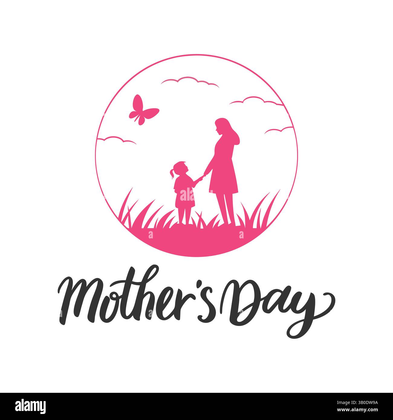Mom and child together Stock Vector Images - Alamy