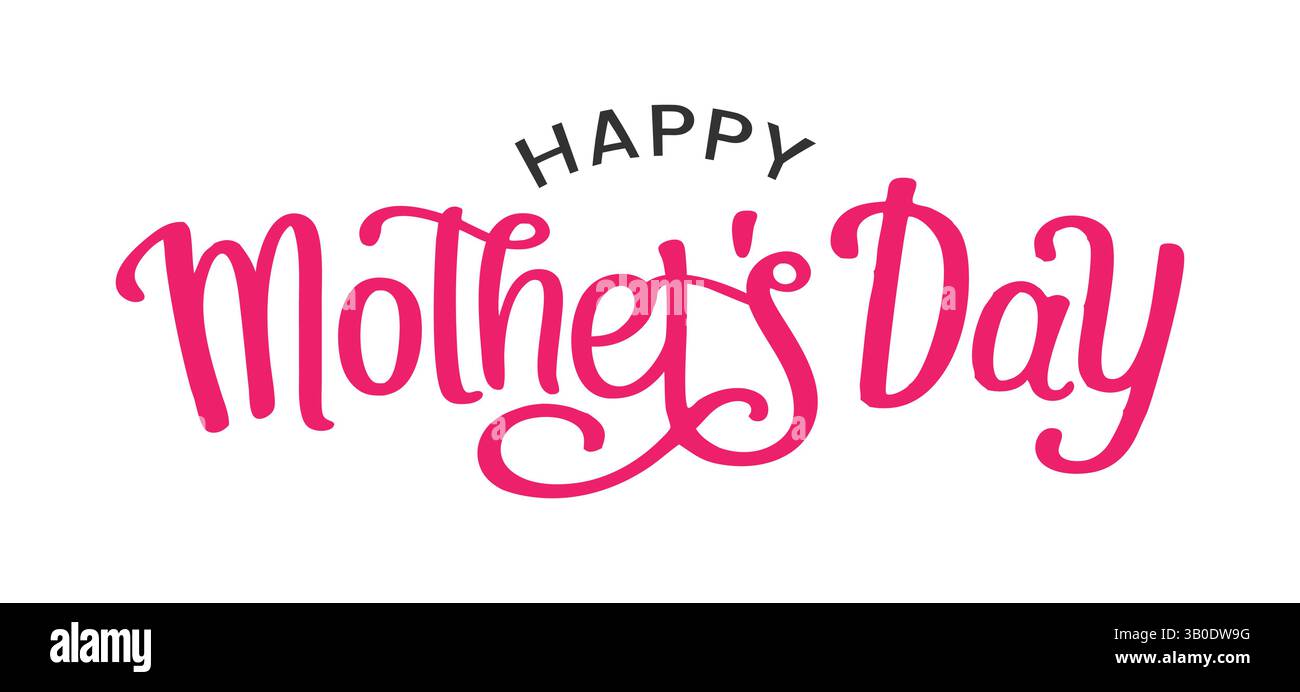 Happy Mother's Day Elegant Script vector Stock Vector Image & Art - Alamy