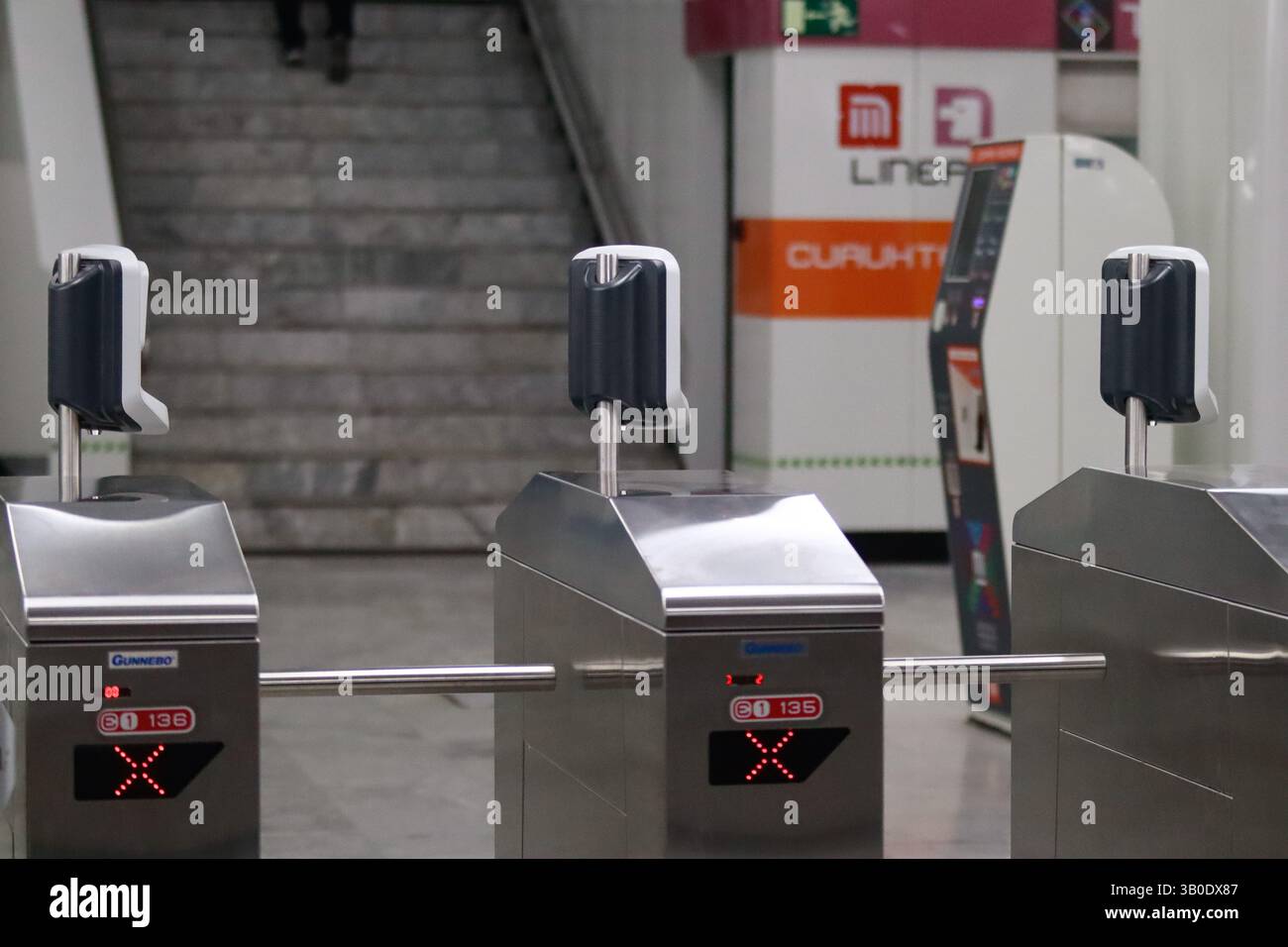 Mexico City Integrated Mobility Card readers are seen during the ...