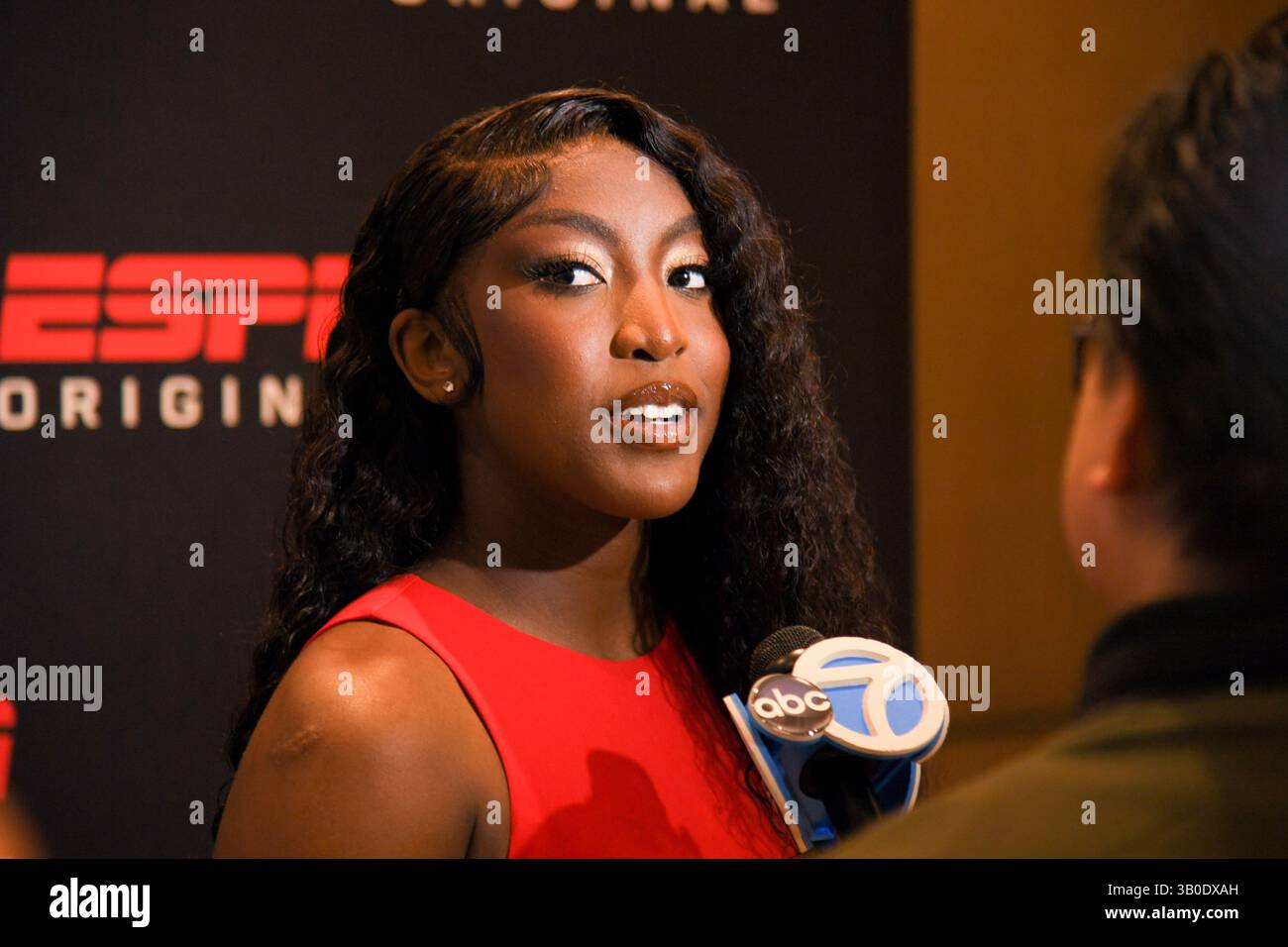 New York, USA. 23rd Apr, 2025. Flau'jae Johnson attends ESPN "Full ...