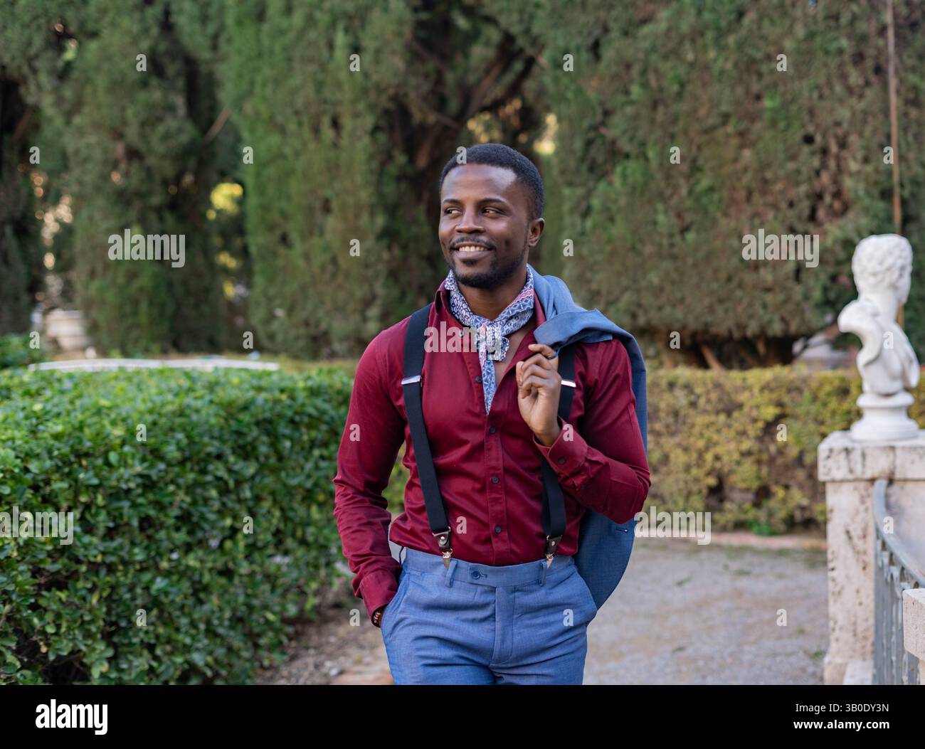 A Stylish Man Walking Gracefully Through an Elegant and Beautiful ...