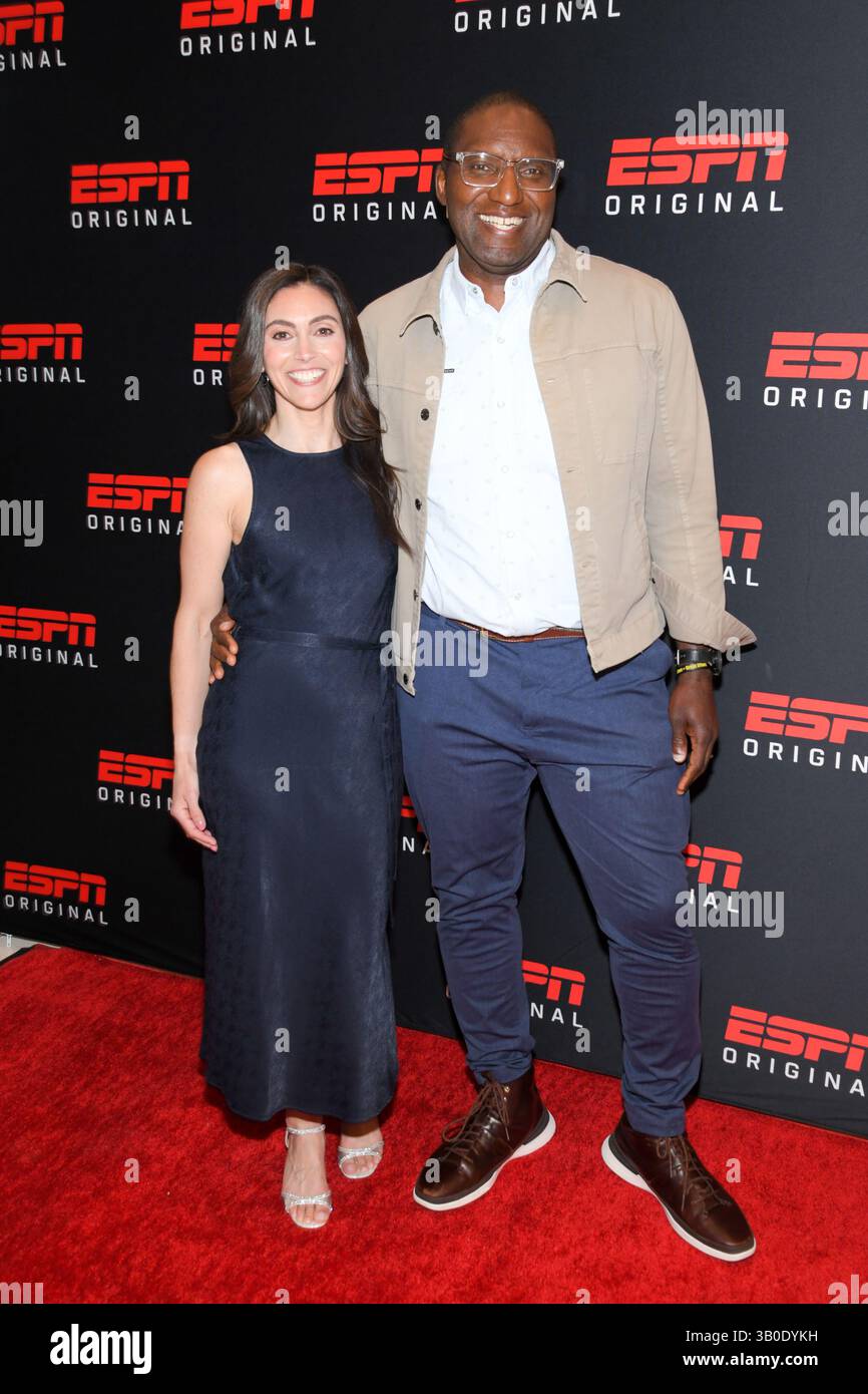 New York, USA. 23rd Apr, 2025. (L-R) VP ESPN Originals, Production ...