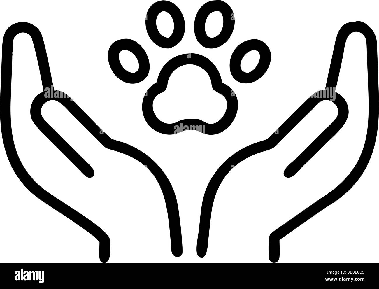 Pet Adoption Hands Animal Protection Icon Stock Vector Image & Art - Alamy