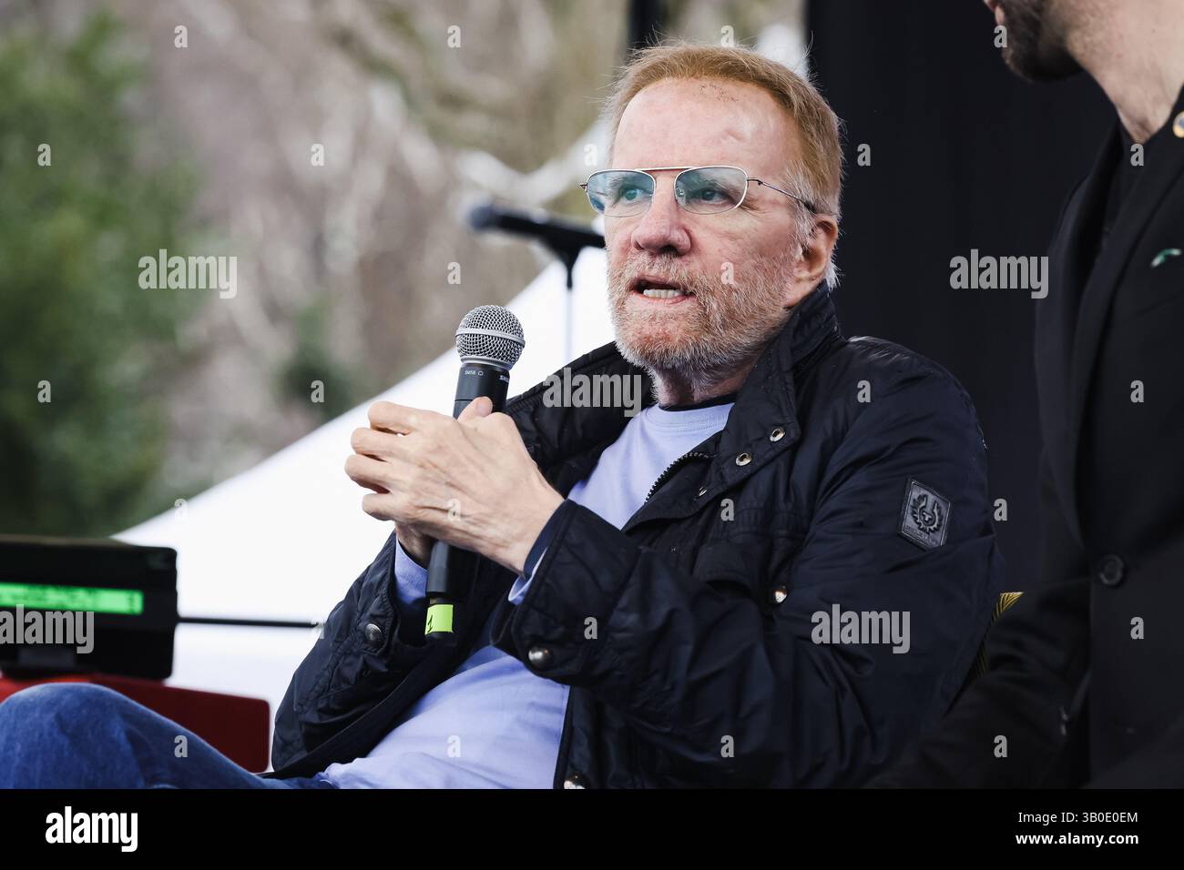 Como, Italy. 15th Mar, 2025. Christopher Lambert appears on stage for ...