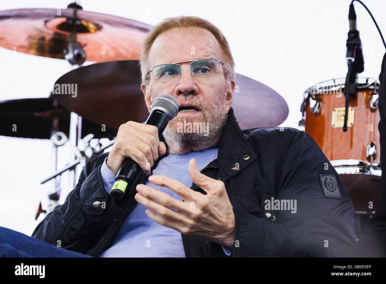 Como, Italy. 15th Mar, 2025. Christopher Lambert appears on stage for ...