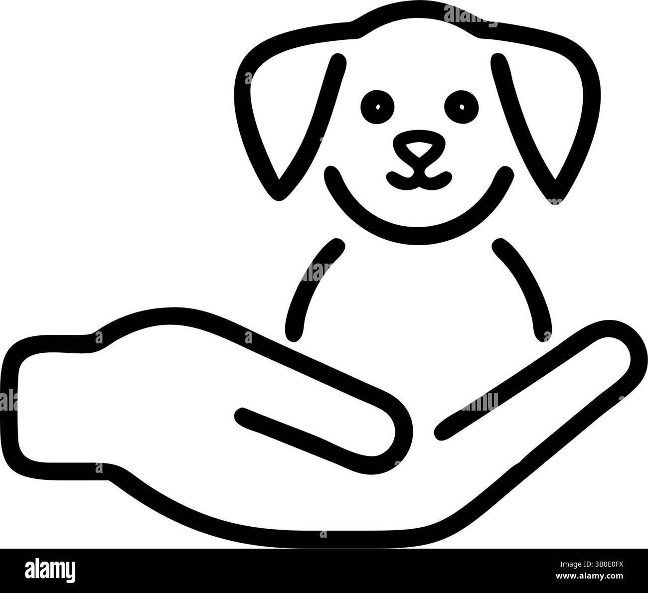 Pet Adoption Helping Hand Dog Care Icon Stock Vector Image & Art - Alamy
