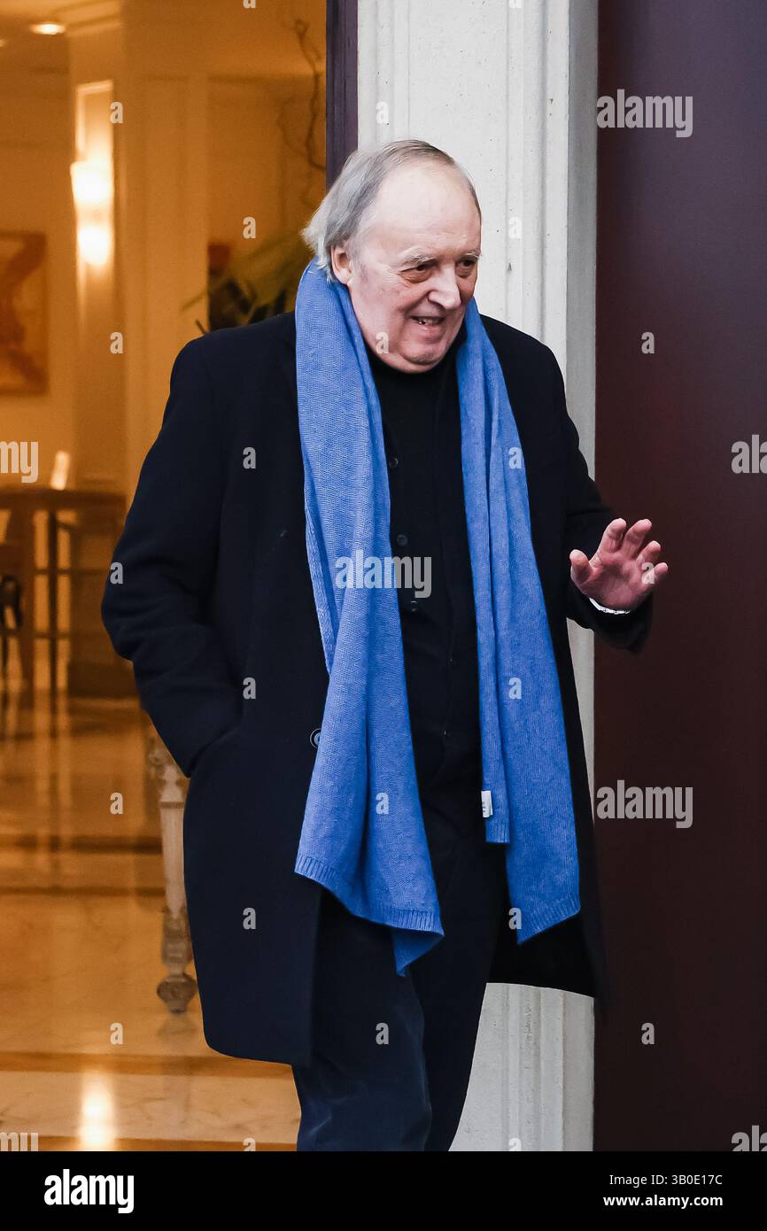 Milan, Italy. 22nd Mar, 2025. Italian director Dario Argento leaves the ...