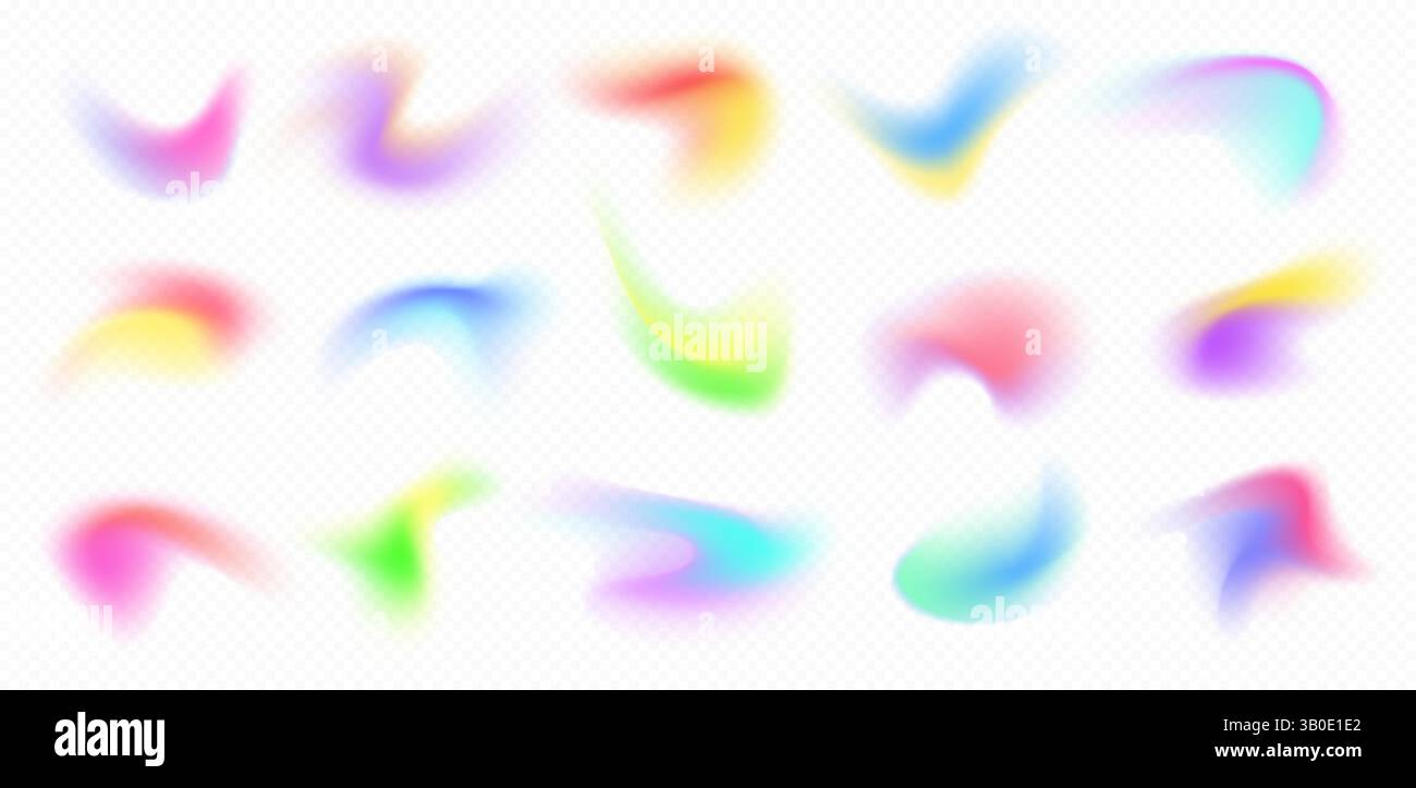 Colorful blurry gradient shapes, abstract light fluid mesh, soft colors ...