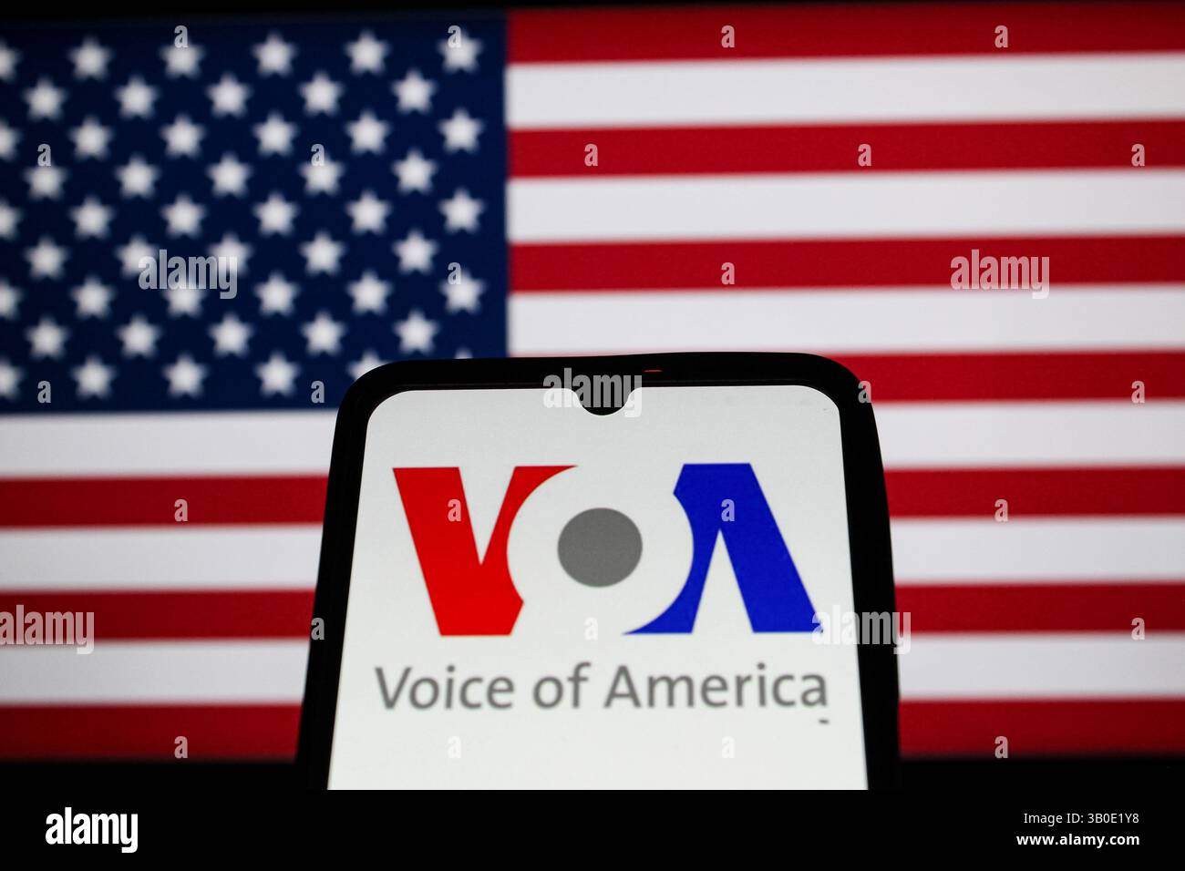 Indonesia. 17th Mar, 2025. In this photo illustration, the Voice Of ...