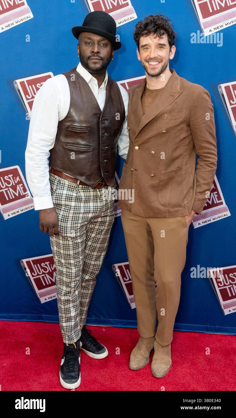 New York, NY, April 23, 2025: Douglas Lyons and Michael Urie attend opening night on Broadway ...
