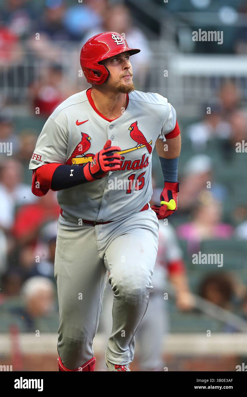 ATLANTA, GA - APRIL 21: Nolan Gorman #16 of the St. Louis Cardinals ...