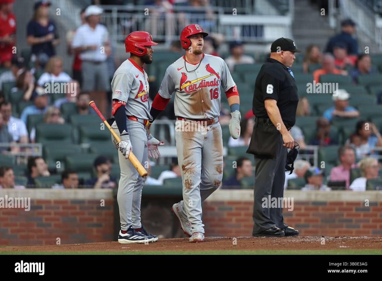 ATLANTA, GA - APRIL 21: Nolan Gorman #16 of the St. Louis Cardinals ...