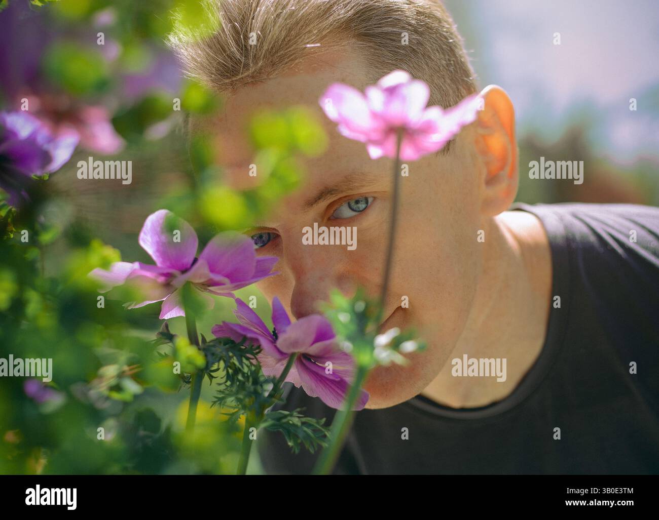 Handsome serenity man close hi-res stock photography and images - Alamy