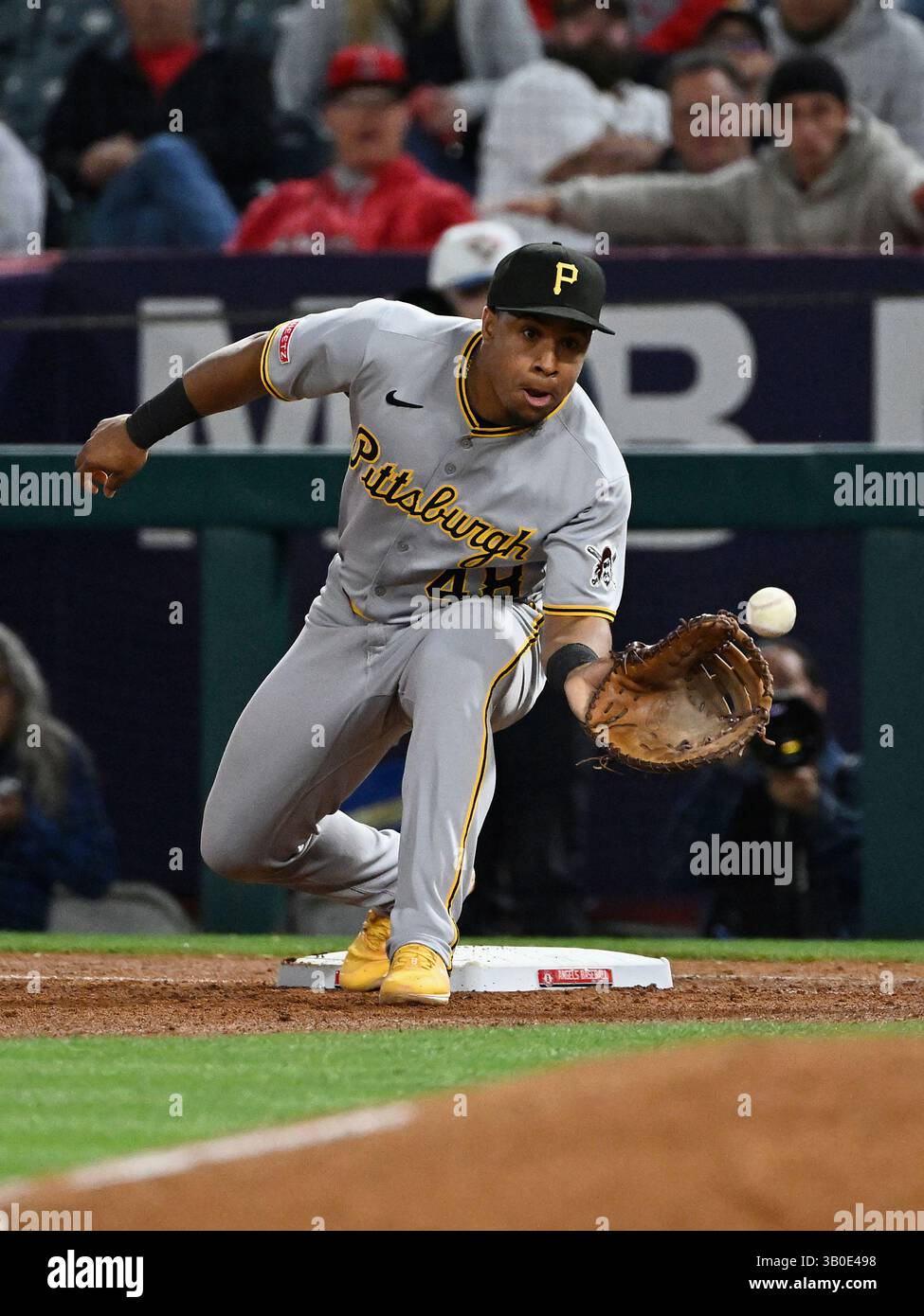 ANAHEIM, CA - APRIL 23: Pittsburgh Pirates first baseman Enmanuel ...