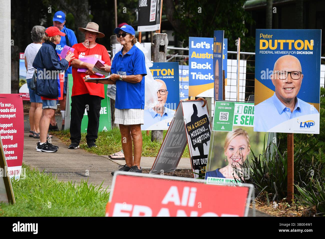 Voters cast their ballots during early voting for the Federal Election ...