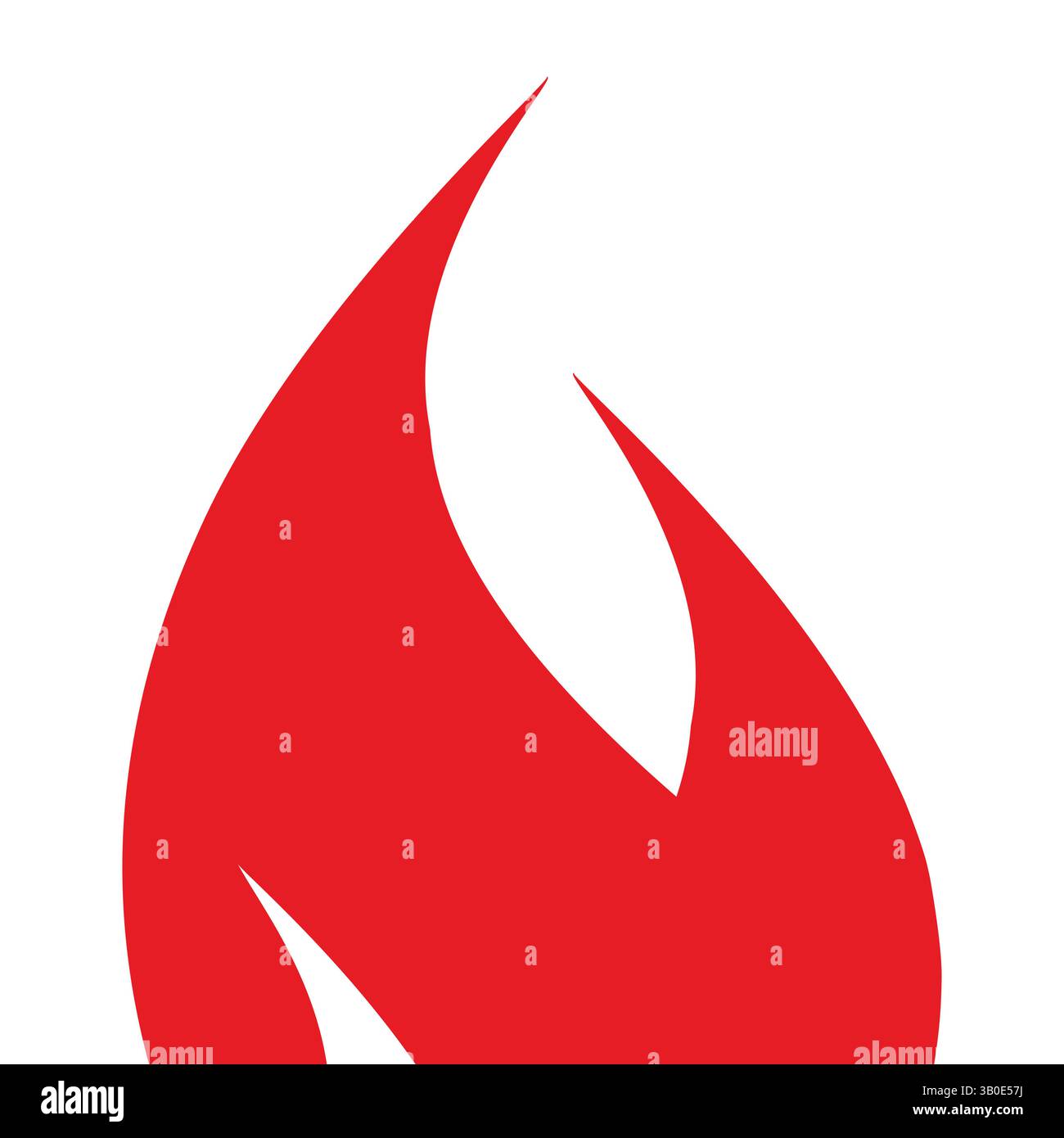 Hellfire, the underworld. A large tongue of flame. Flat vector ...