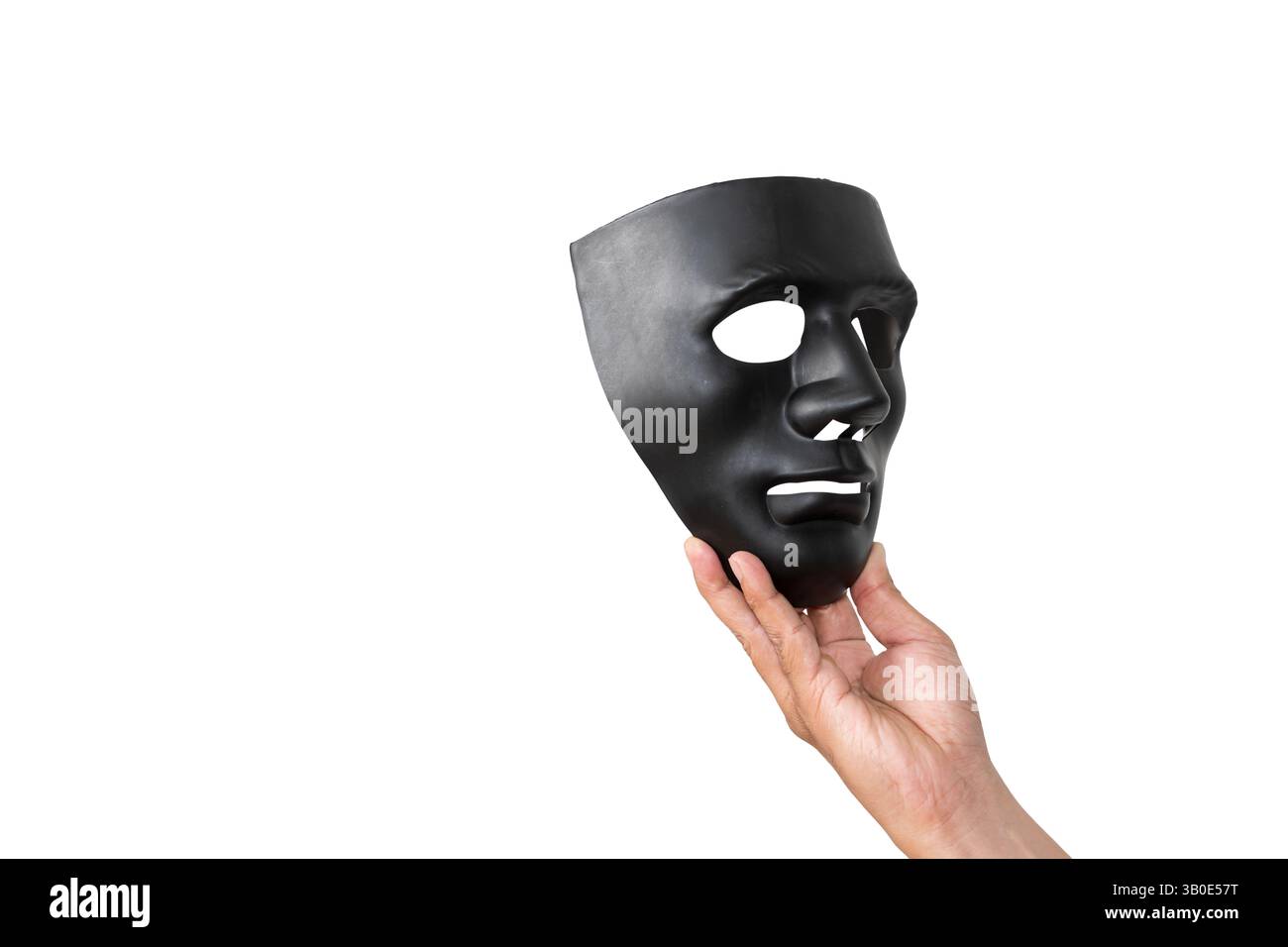 Select the focus of the black mask on the Businessman's hand holding it. Nature waterfall ...