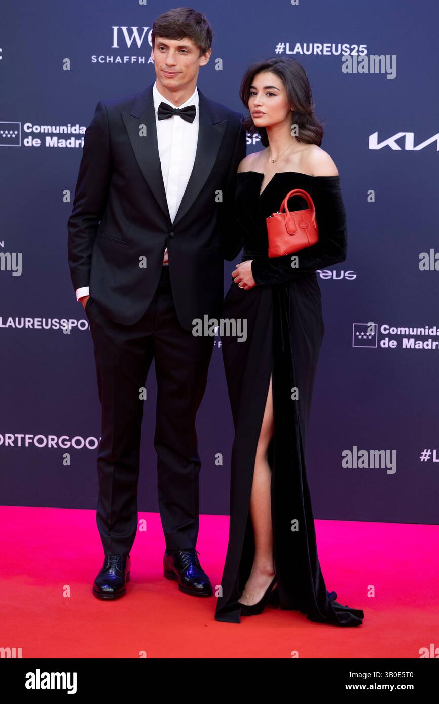 Madrid, Spain. 21st Apr, 2025. Robin Le Normand and Cassandra Cano ...