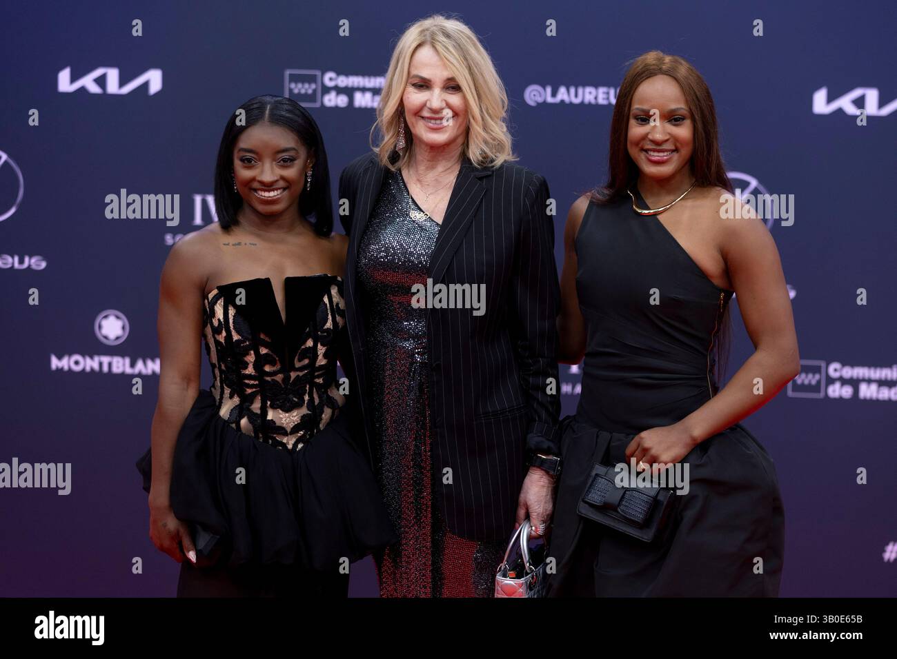 Madrid, Spain. 21st Apr, 2025. Simone Biles, Nadia Comaneci and Rebeca ...