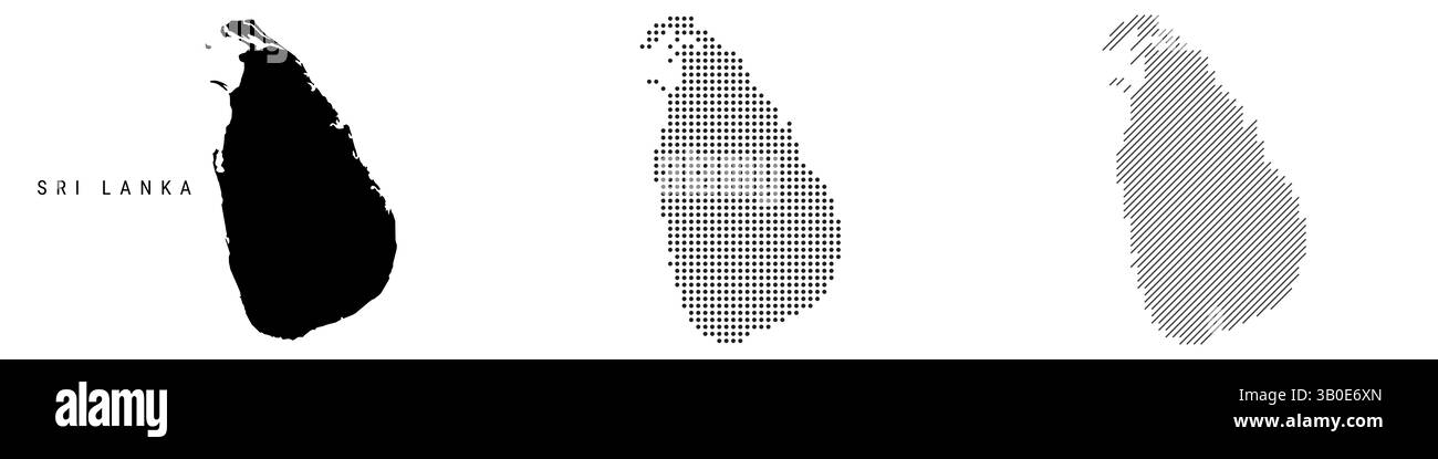 Sri Lanka Detailed Silhouette Map Dotted Pattern And Slanted Parallel Lines Pattern Sri Lankan