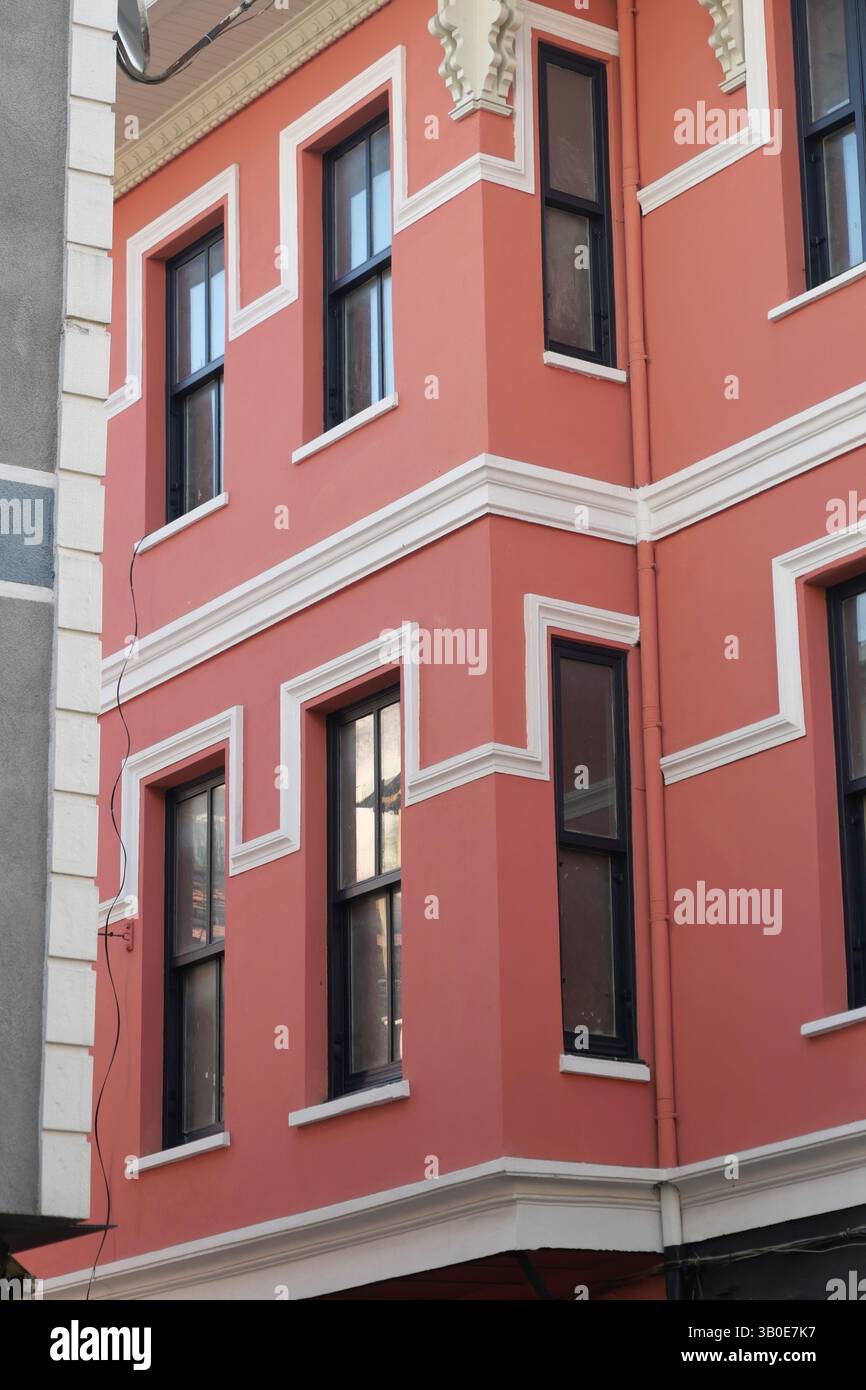turkey istanbul 28 march 2025. Colorful building corner with modern ...