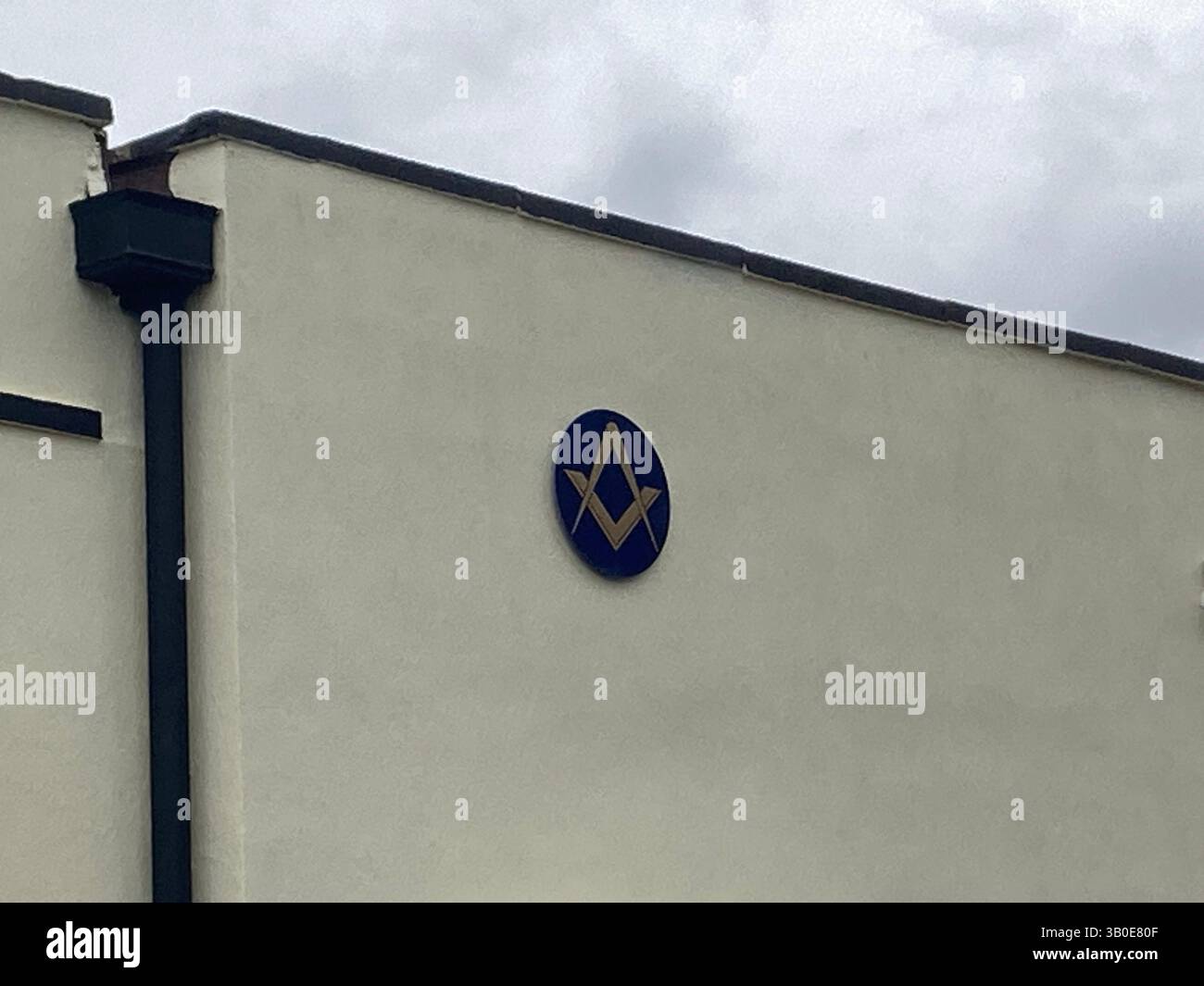 Masonic Hall exterior with signs and symbols Stock Photo - Alamy