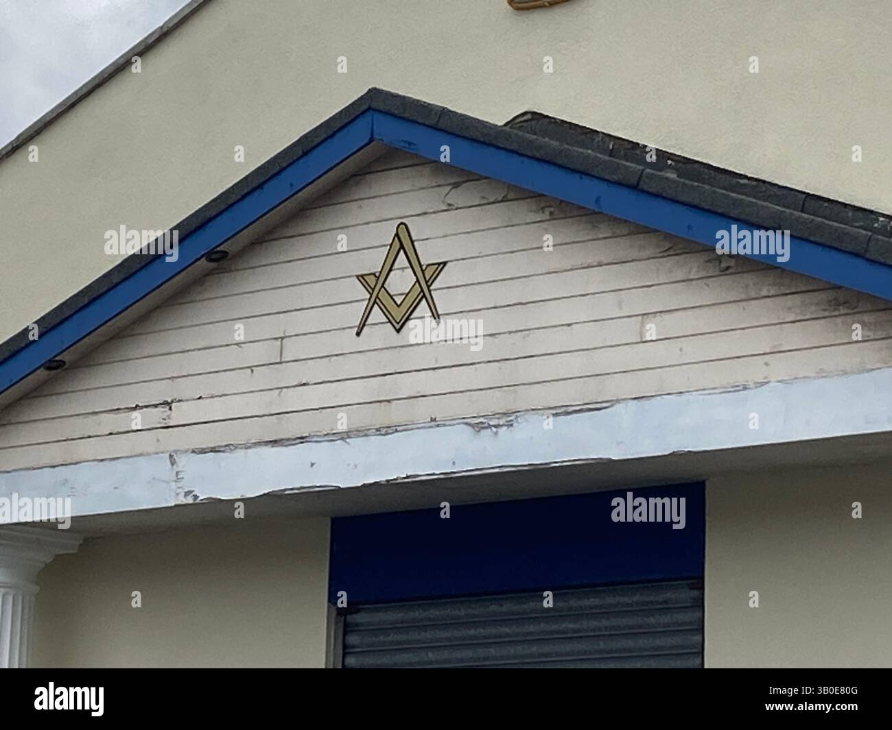 Masonic Hall exterior with signs and symbols Stock Photo - Alamy