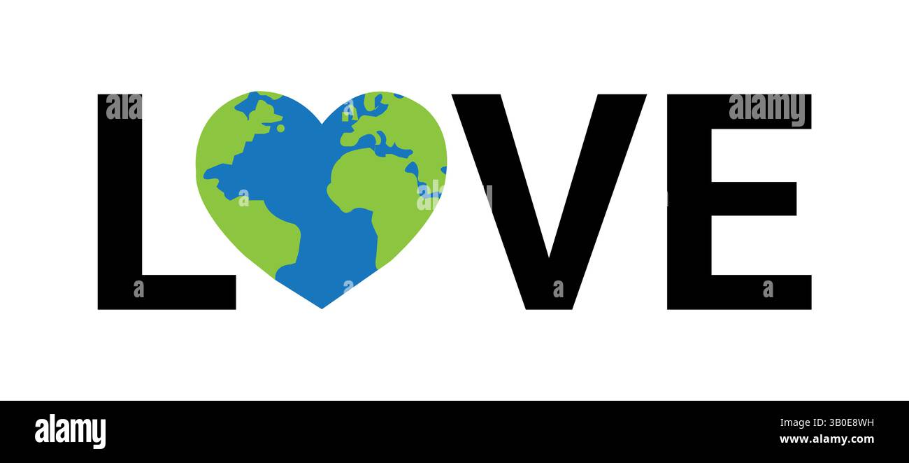 creative love typography design where the letter o is replaced with a ...