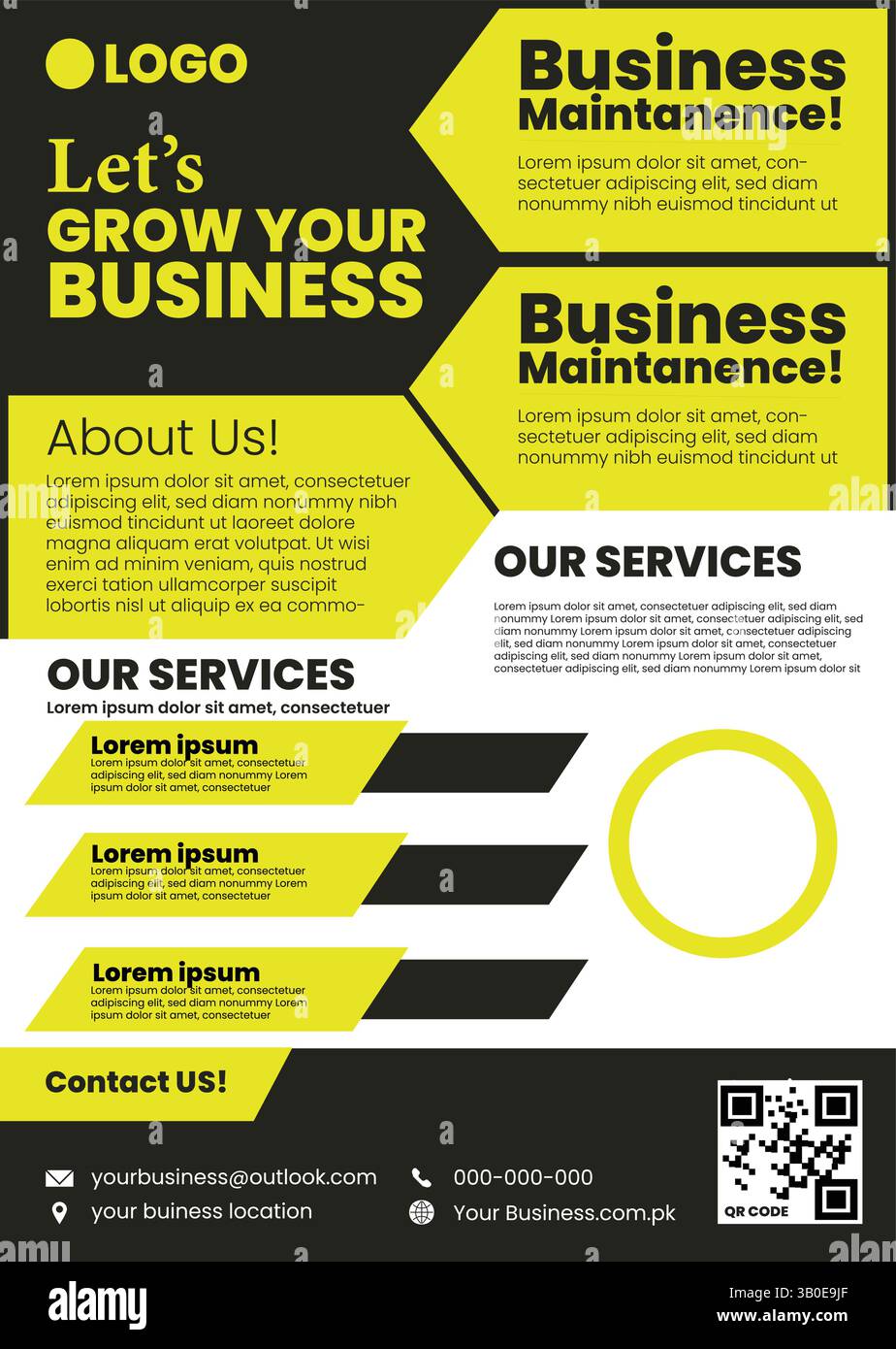 Modern Business Flyer Template – Editable Corporate Poster Design Stock ...