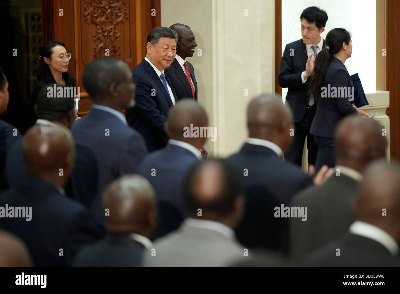 Chinese President Xi Jinping, center left, and Kenyan President William ...