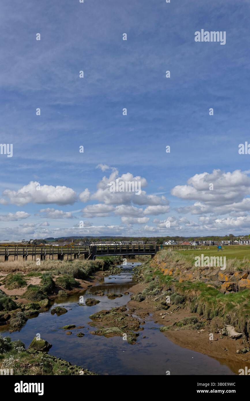 The Barry Burn heading towards the sea at the Carnoustie Championship ...