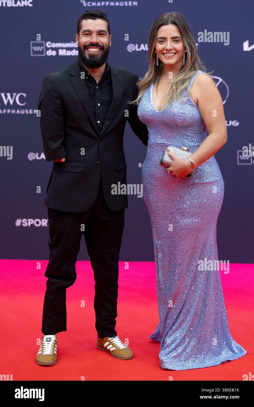 Daniel Dias (L) attend 'the Laureus World Sports 2025' Photocall at Galería de Cristal Stock ...