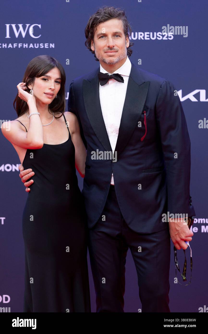 Madrid, Spain. 21st Apr, 2025. Sandra Gago and Feliciano López attends ...