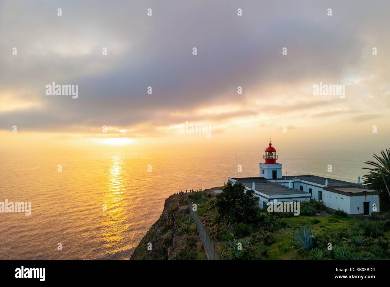 Historic Ponto Da Pargo lighthouse was built in 1922 in Madeira island ...