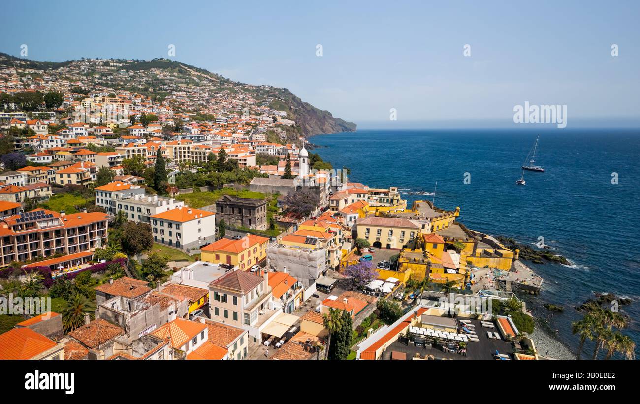 Funchal, Madeira, Portugal - April 16,2024 : Aerial view of Capital ...
