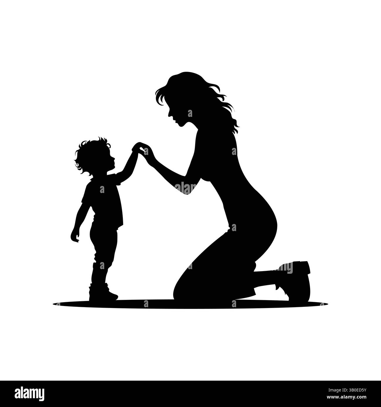 Parent support girl child Stock Vector Images - Alamy