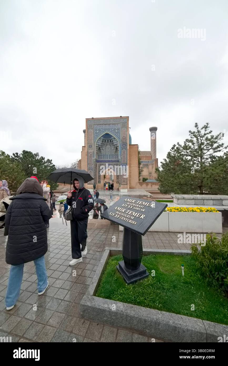 Amir Temur Mausoleum Gur, Samarkand, Uzbekistan – March 26, 2025, The tomb and museum of Turk ...