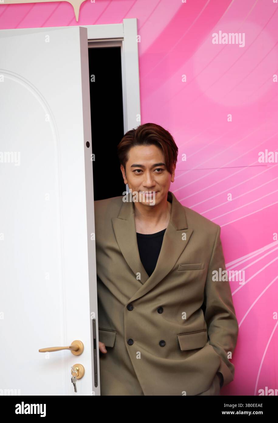 Hong Kong actor Ng Cheuk Hai attends an activity in Guangzhou City ...