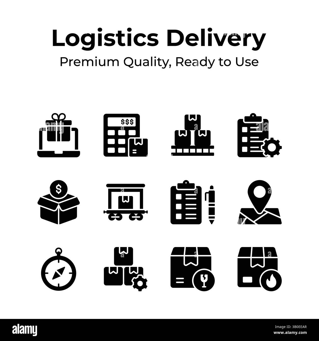 Have a look at this unique logistic and delivery icons, ready for ...