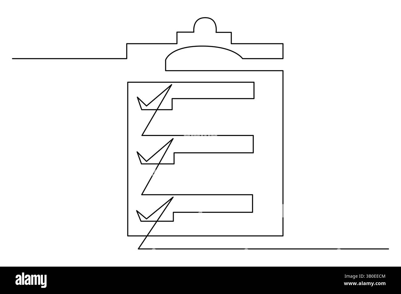 Simple line drawing clipboard hand Stock Vector Images - Alamy