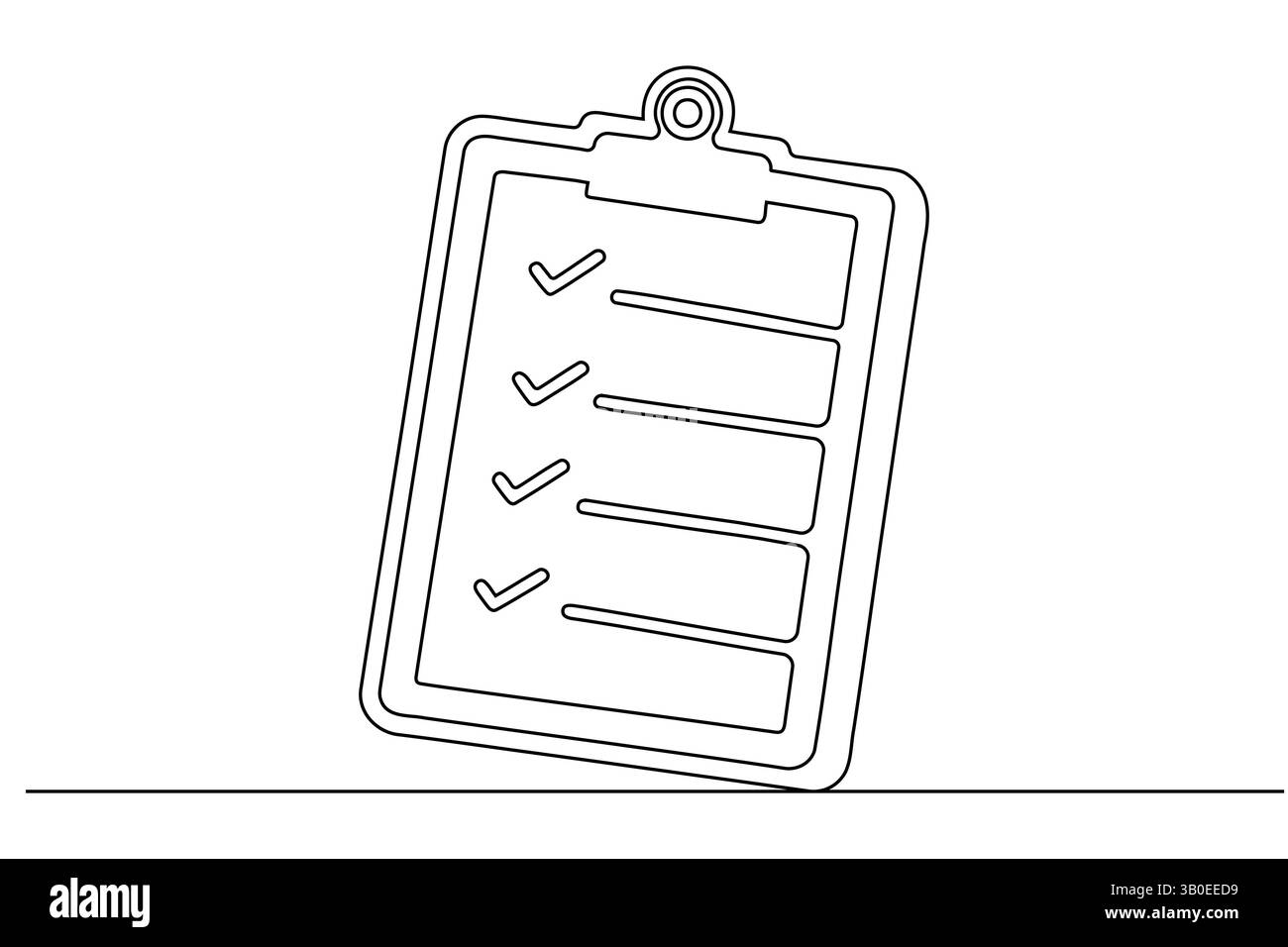 Minimalist line art clipboard Cut Out Stock Images & Pictures - Alamy