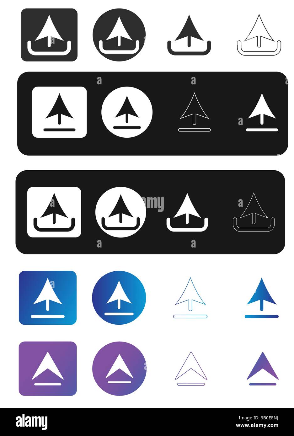 Upload Icon Pack for Websites and UI Design – Vector Symbols Collection ...