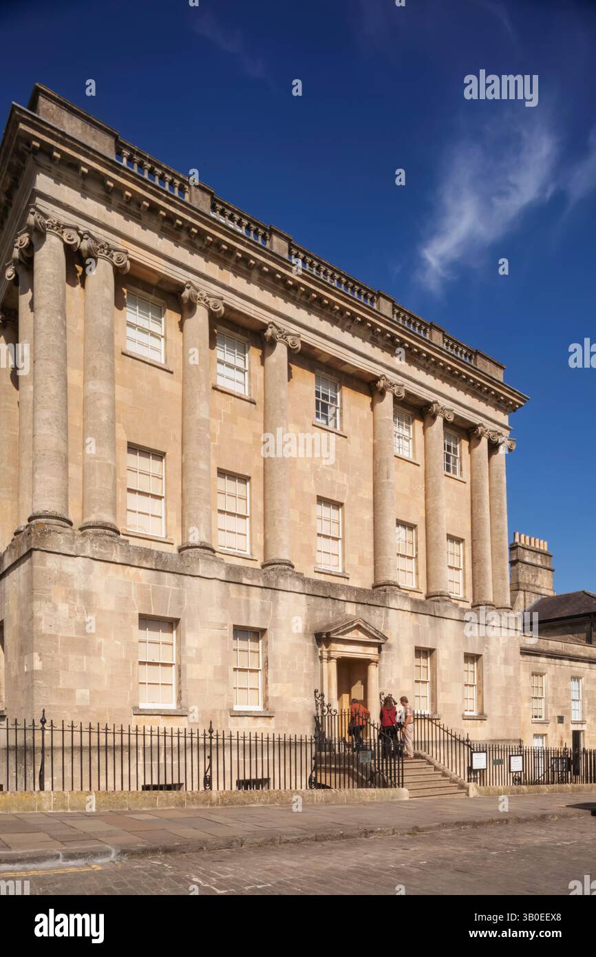 England, Somerset, Bath, Royal Crescent, No.1 Royal Crescent Georgian ...