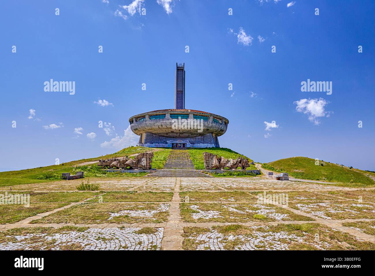 Buzludzha Monument,built 1974 on Buzludzha Peak central Bulgaria by the ...