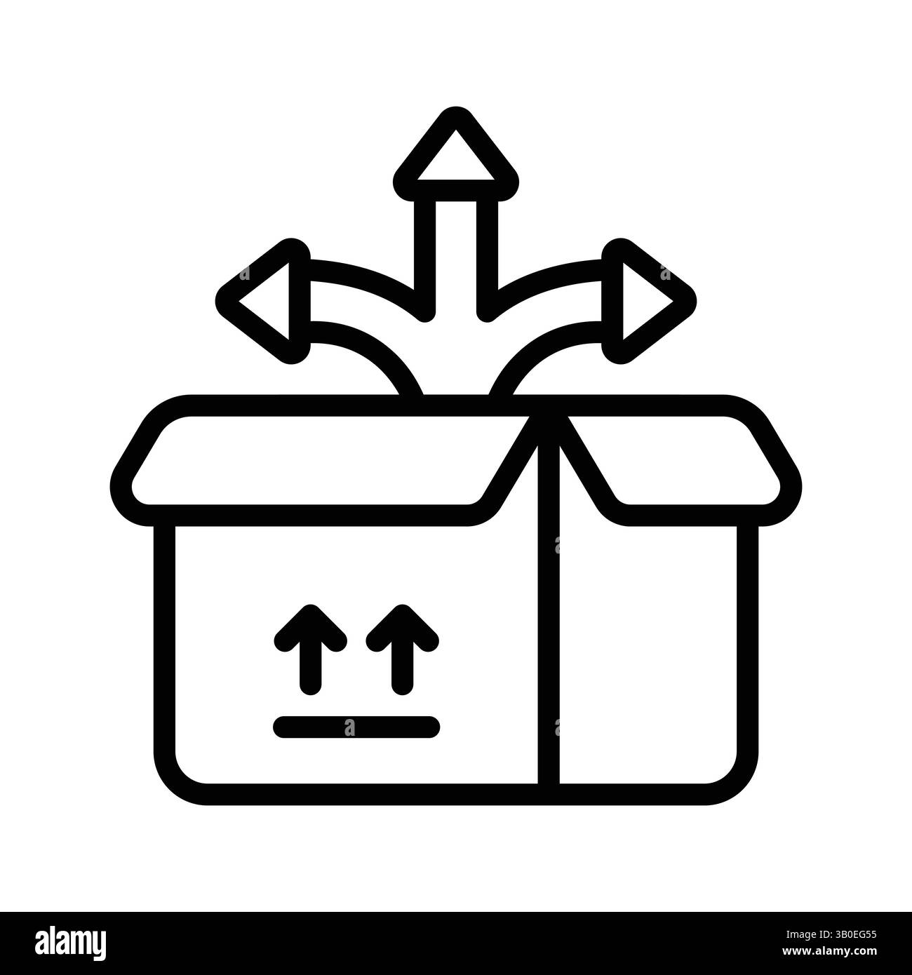 Check this beautiful icon of parcel distribution, isolated on white ...