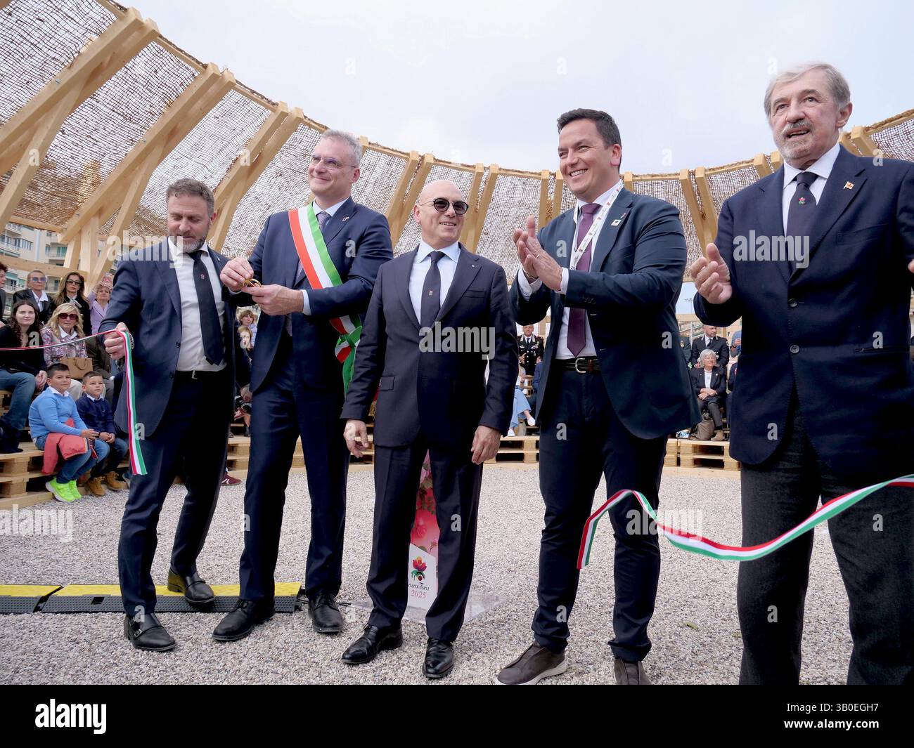 Genoa 23/04/2025: ribbon cutting for the inauguration of Euroflora 2025 ...