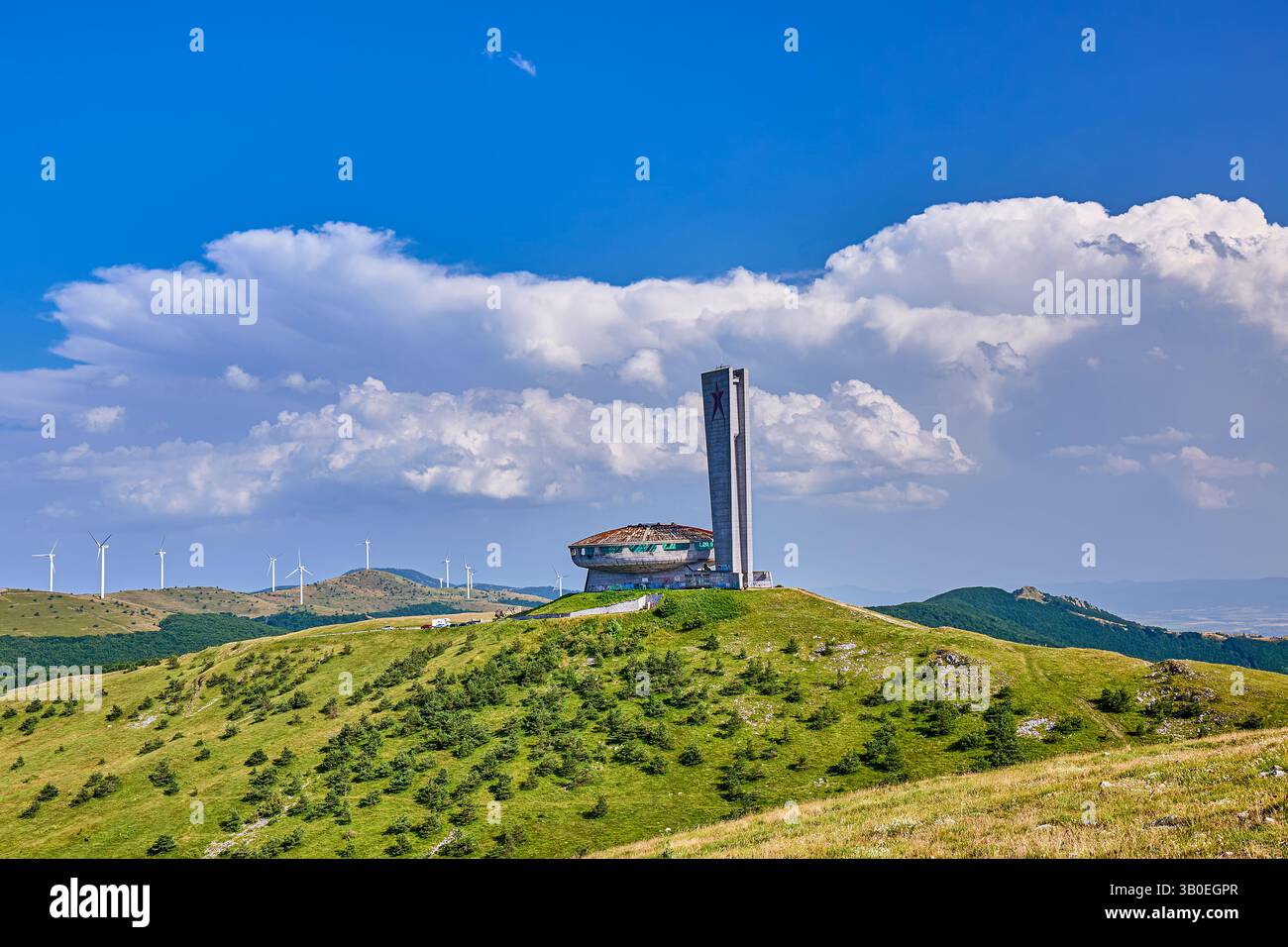 Buzludzha Monument,built 1974 on Buzludzha Peak central Bulgaria by the ...