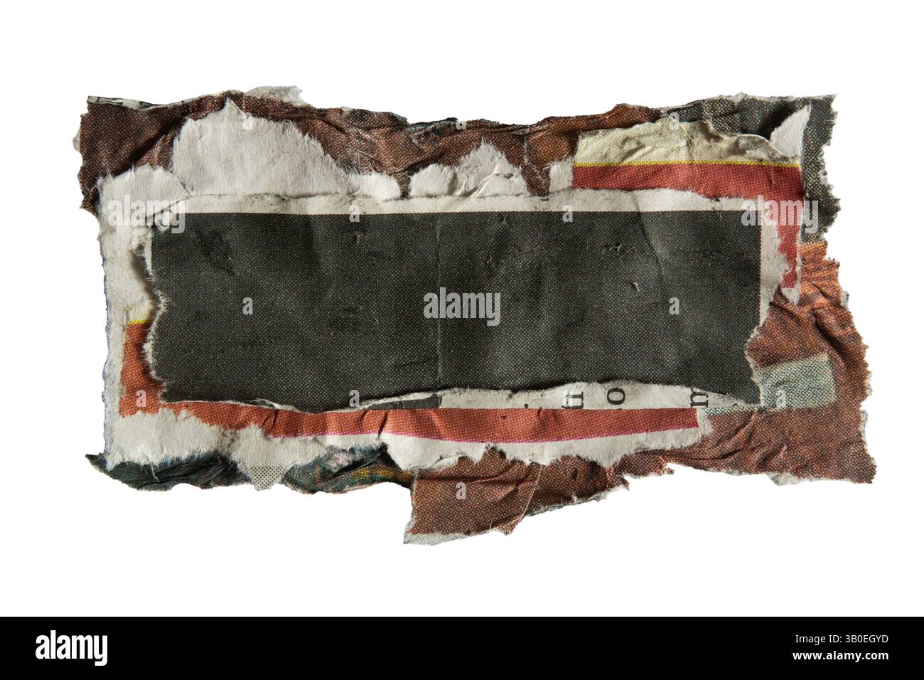 A collage of torn newspaper for using as a ripped message background on ...