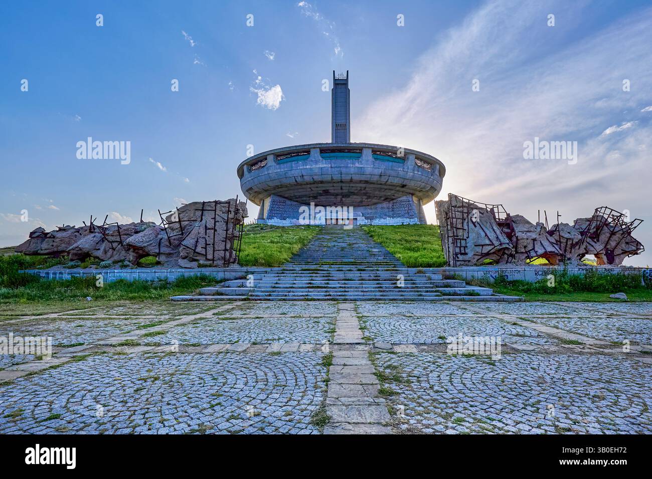 Buzludzha Monument,built 1974 on Buzludzha Peak central Bulgaria by the ...